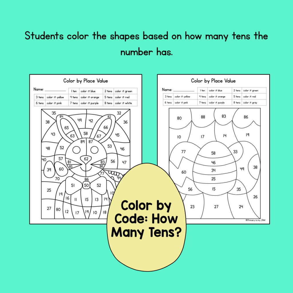 Easter Place Value Centers - Base Ten Numbers to 100 | Made By Teachers