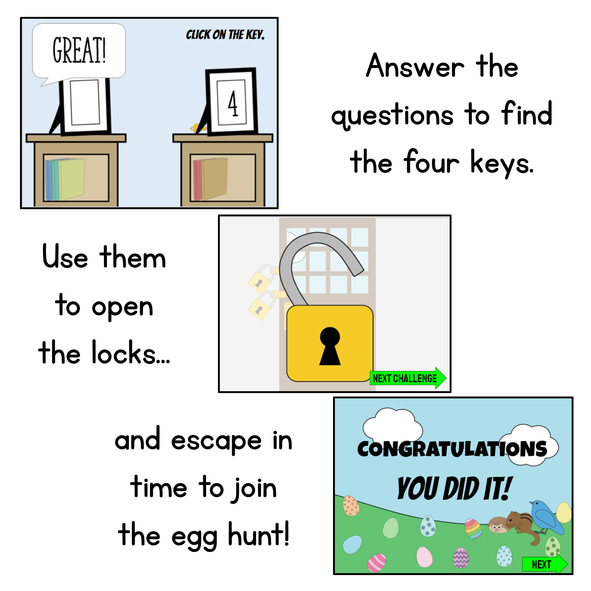 Digital Easter Escape Room - Teen Numbers to 20 - Made By Teachers