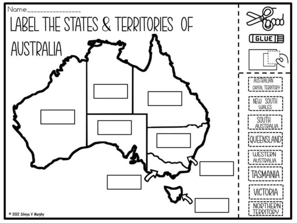 Label the States and Territories of Australia - Made By Teachers