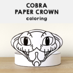 Asian Animals Paper Crowns Printable Coloring Craft Activity - Made By ...