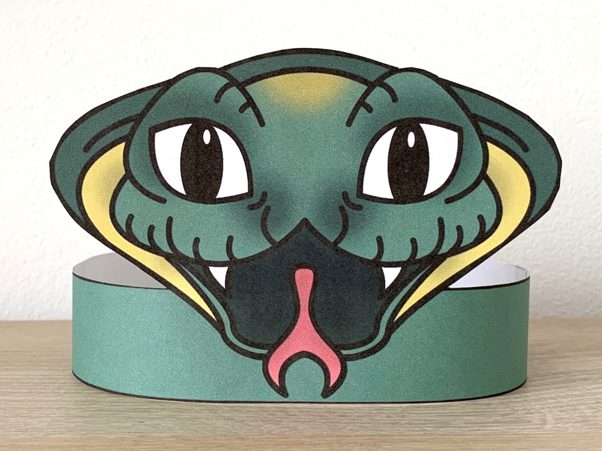 Cobra Paper Crowns Printable Asian Animal Coloring Craft | Made By Teachers