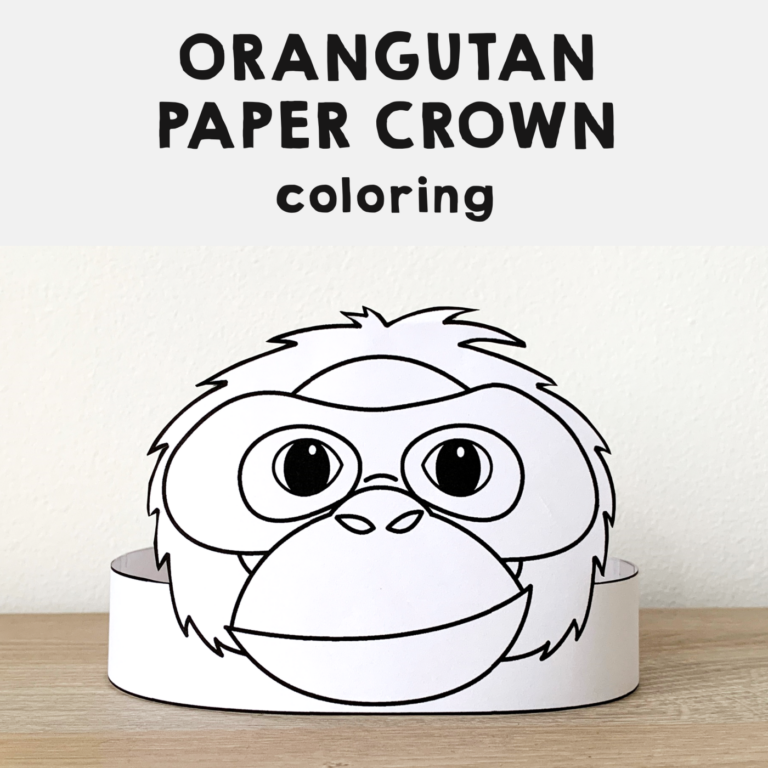 Easter Bunny Paper Crown Headband Printable Coloring Craft Activity ...