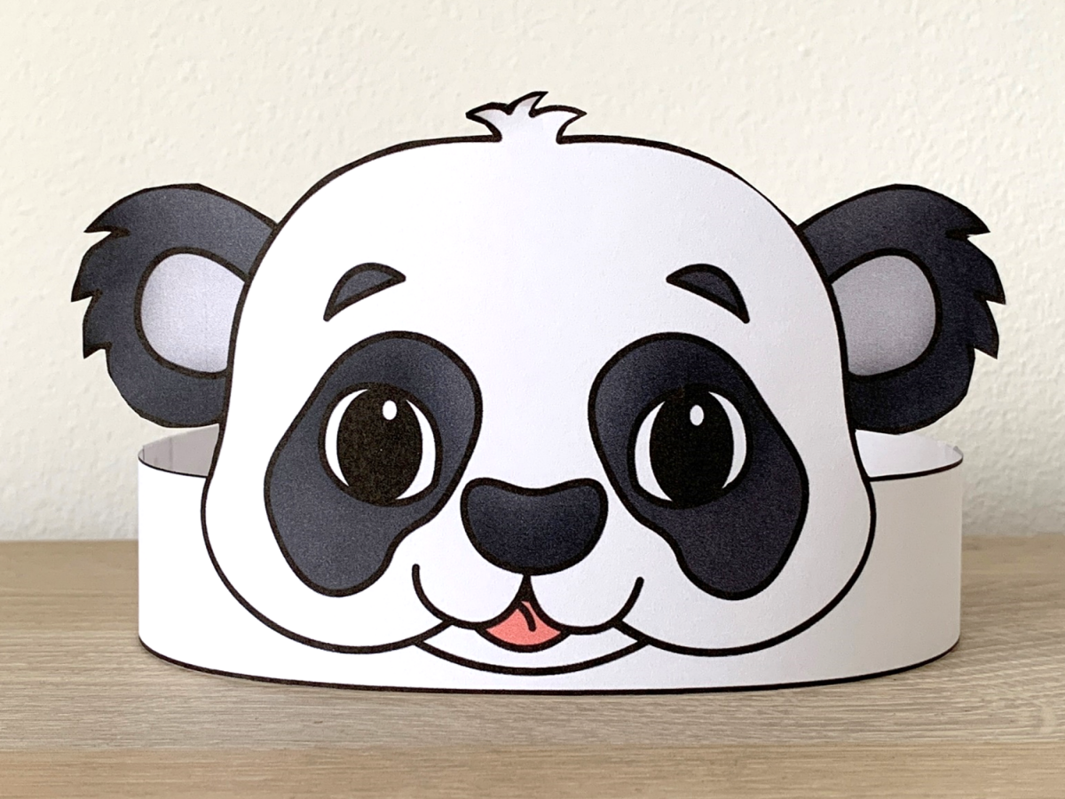 Panda Paper Crown Printable Asian Animal Costume Craft | Made By Teachers