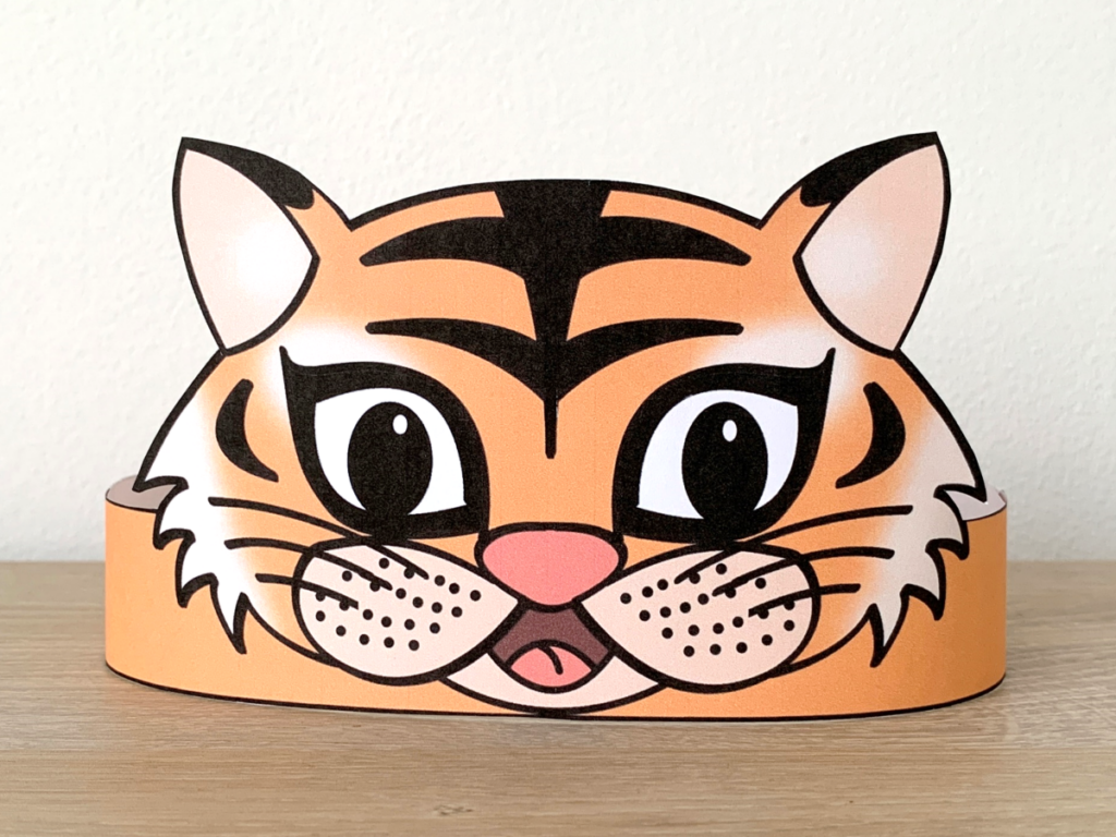 Tiger Paper Crown Printable Asian Animal Costume Craft | Made By Teachers