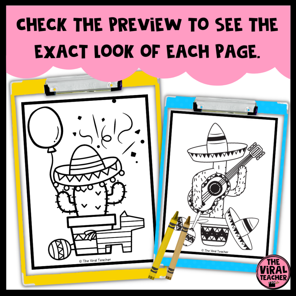 Cinco de Mayo Coloring Pages - Made By Teachers