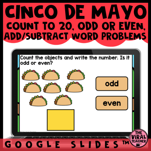 Cinco de Mayo Math Activities for Kindergarten Google Slides™ - Made By ...