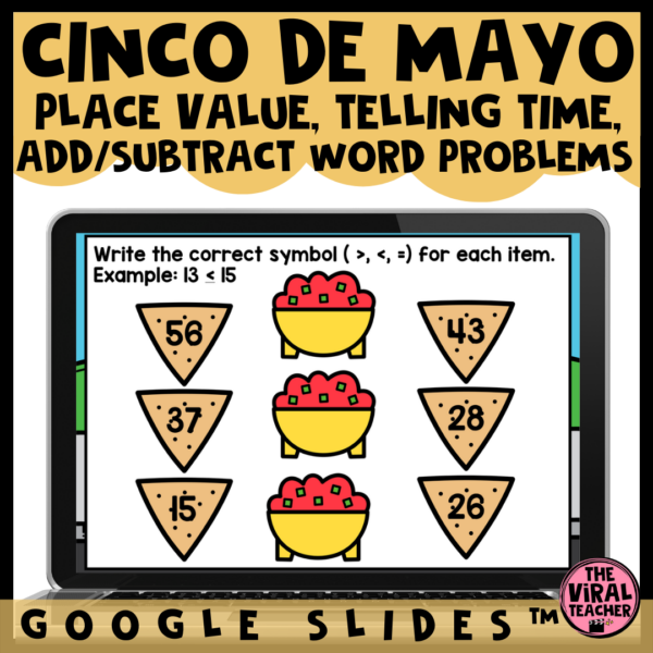 Cinco de Mayo Math Activities for 1st Grade Google Slides™ | Made By ...