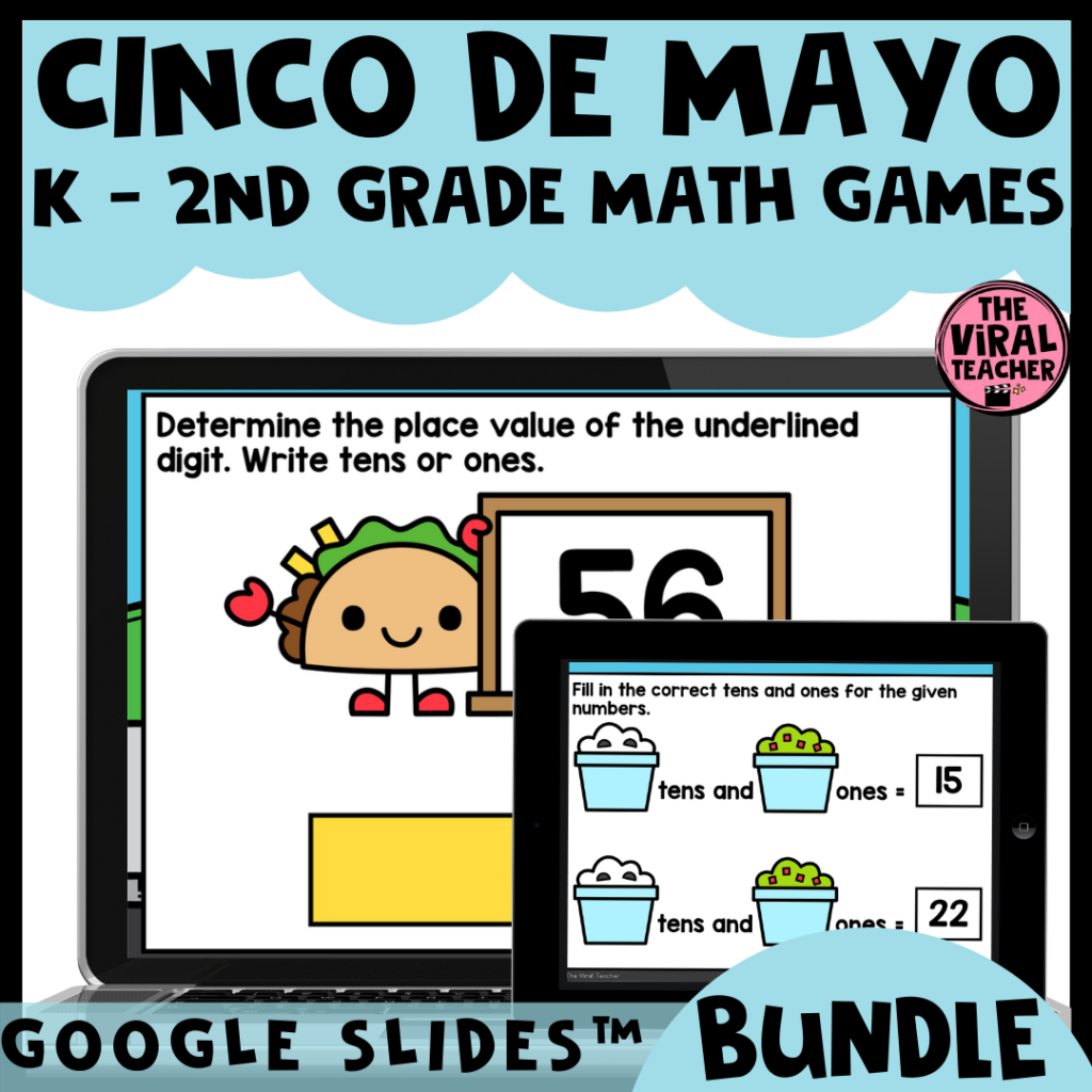 Cinco de Mayo Math Activities for Kindergarten to 2nd Grade Google ...