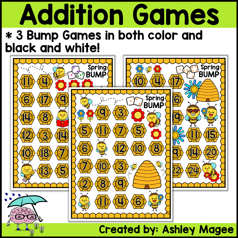 Spring Math Games: Fun Themed Addition Math Games - Made By Teachers