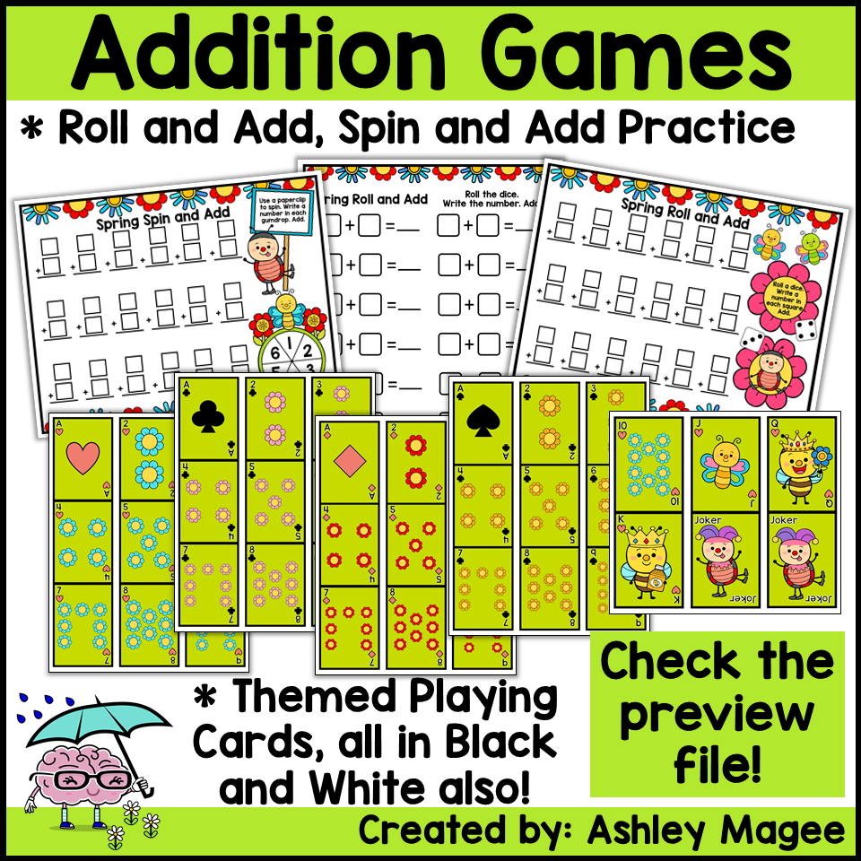Spring Math Games: Fun Themed Addition Math Games - Made By Teachers