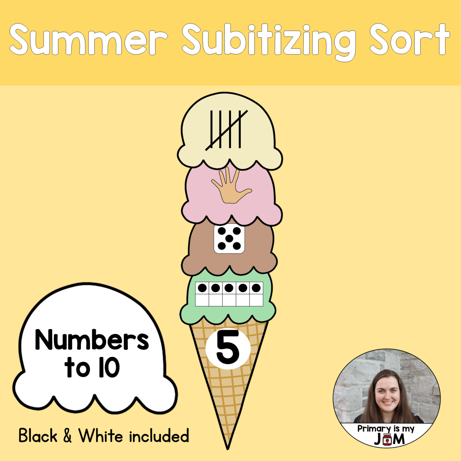 Summer themed Subitizing Sort - Made By Teachers