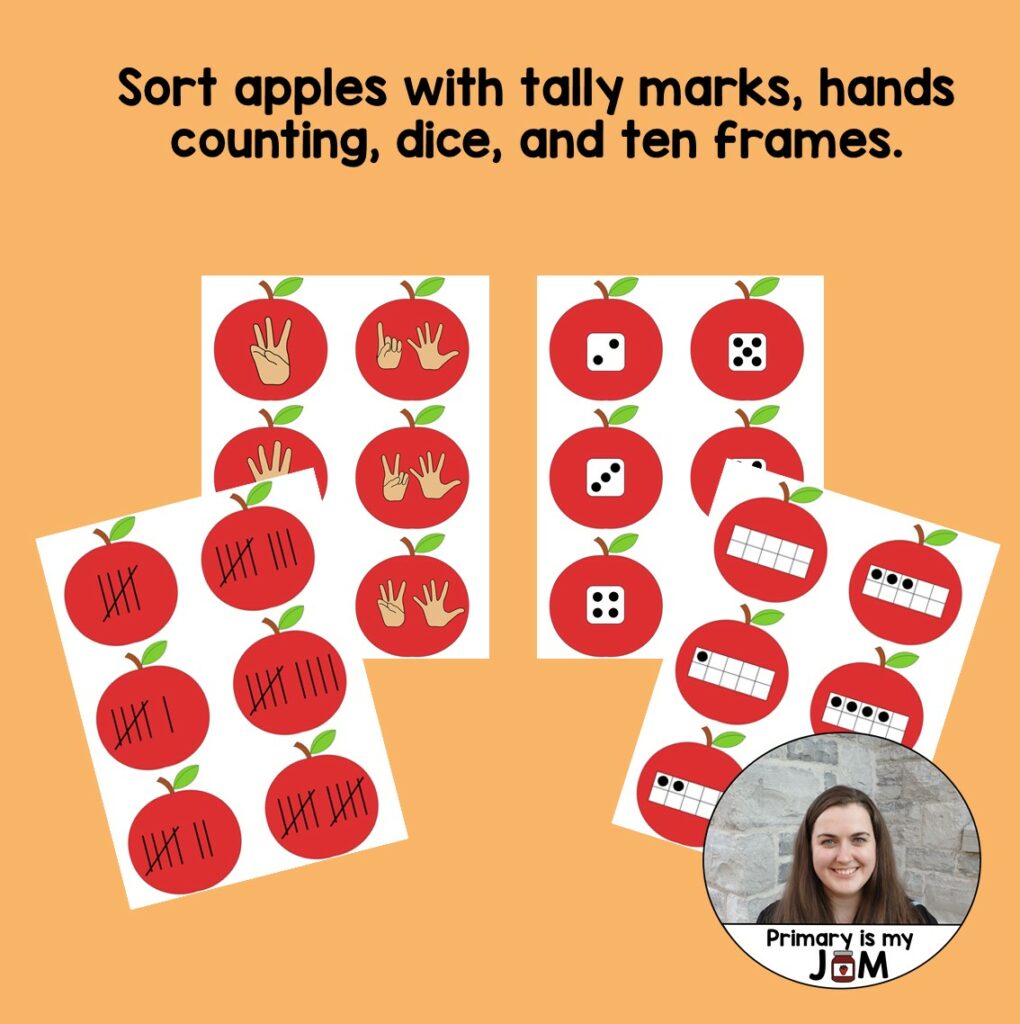 Subitizing Sort Bundle - 4 seasons - Made By Teachers