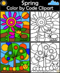 Spring Color by Code Clip Art | Made By Teachers