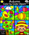 Autumn / Fall Color by Code Clip Art | Made By Teachers