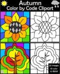 Autumn / Fall Color by Code Clip Art | Made By Teachers