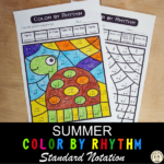 Color by Rhythm Summer Themed Pages | Music Color by Code | | Made By ...
