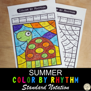 FREE Music Color by Rhythm Pages | Standard notation - Made By Teachers