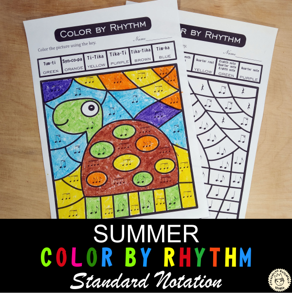 Color by Rhythm Summer Themed Pages | Music Color by Code | | Made By ...