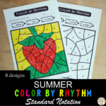 Color by Rhythm Summer Themed Pages | Music Color by Code | | Made By ...