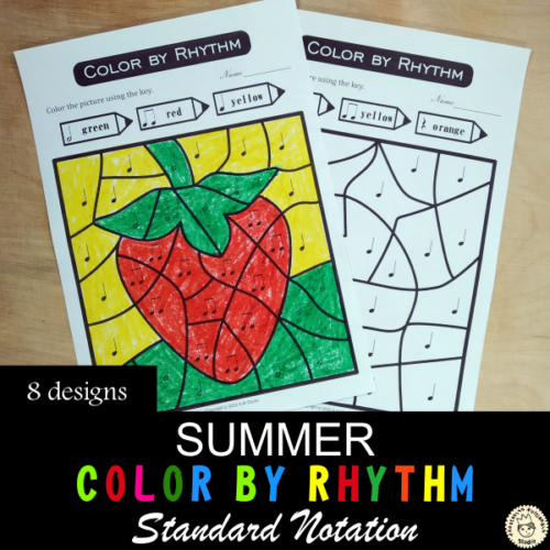 Color by Rhythm Summer Themed Pages | Music Color by Code | | Made By ...