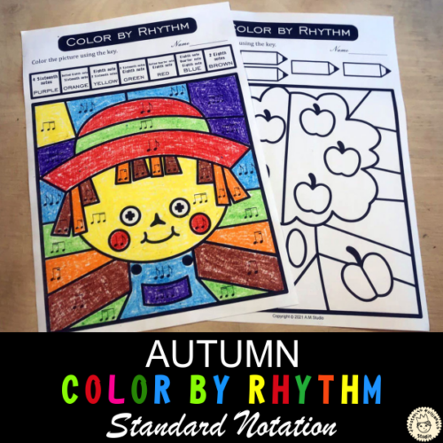 FREE Music Color by Rhythm Pages | Standard notation - Made By Teachers