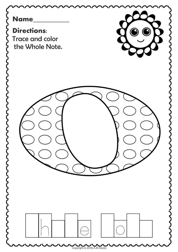 Music Notes and Symbols Tracing Sheets for Young Musicians | Made By ...
