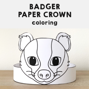 Woodland Animals Paper Crowns Printable Coloring Forest Craft Activity ...