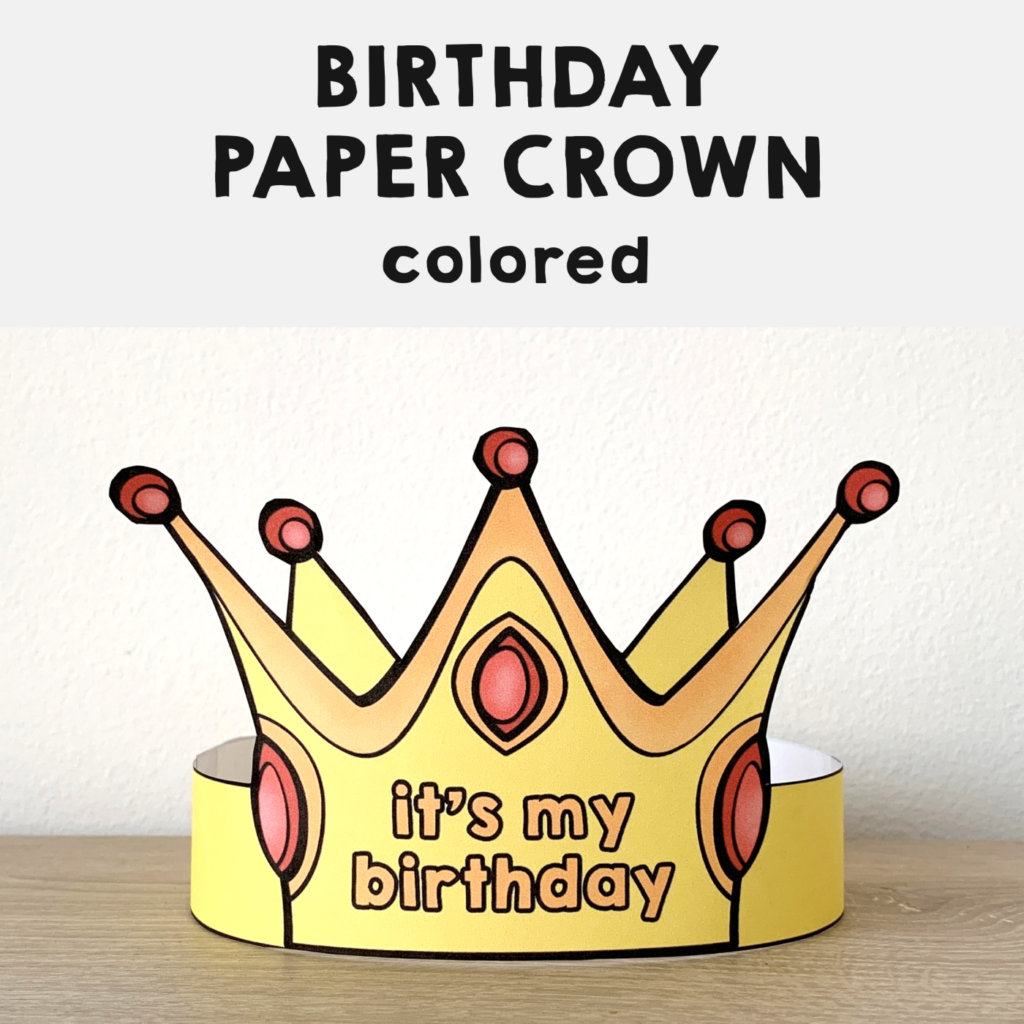Happy Birthday Paper Crowns Headbands Hats Printable Craft Activity ...