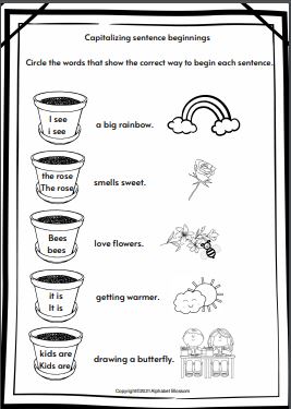 Capitalization Worksheets-Spring Theme - Made By Teachers