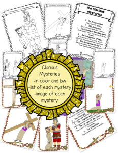 Mysteries of the Rosary Posters and Coloring Pages - Made By Teachers