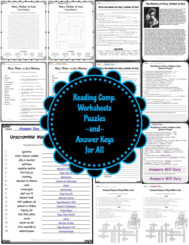 Mary, Mother of God Worksheet and Activity Pack - Made By Teachers