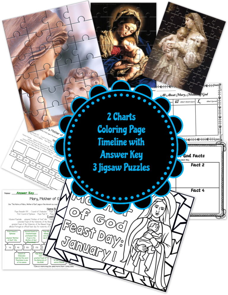 Mary, Mother of God Worksheet and Activity Pack - Made By Teachers