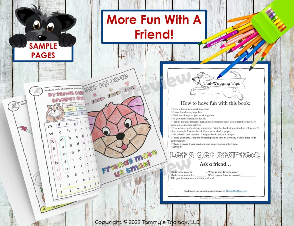 Dusty and Friends Activity and Coloring Book About Friendship | Made By ...