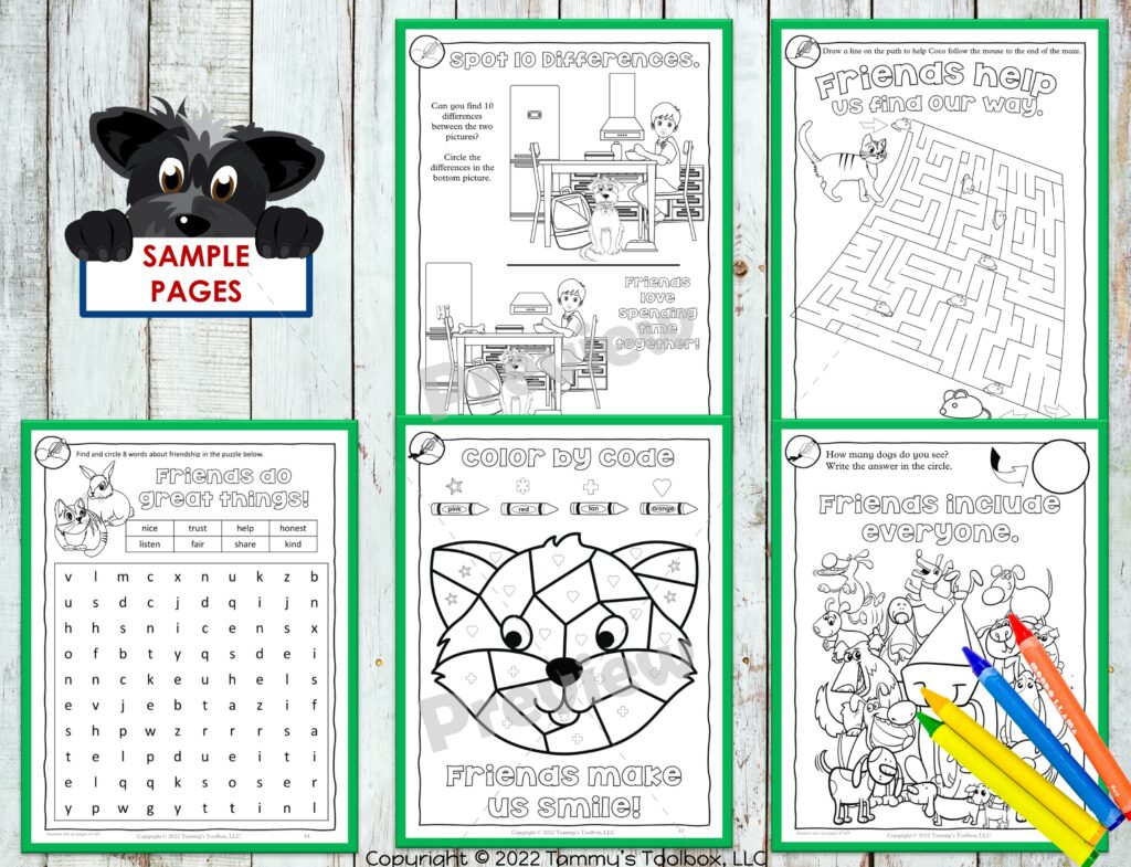 Dusty and Friends Activity and Coloring Book About Friendship | Made By ...