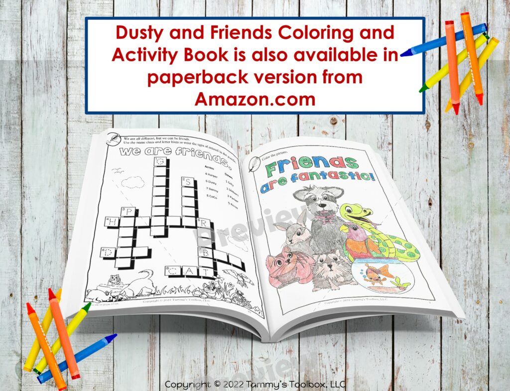 Dusty and Friends Activity and Coloring Book About Friendship | Made By ...