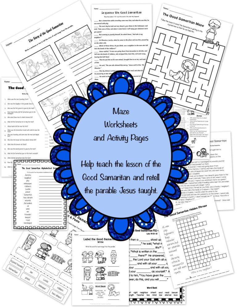 The Good Samaritan Worksheet and Activity Pack 2 - Made By Teachers