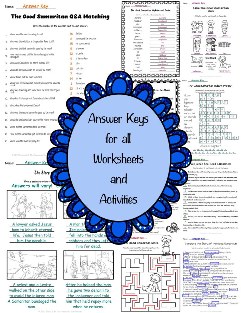 The Good Samaritan Worksheet and Activity Pack 2 - Made By Teachers
