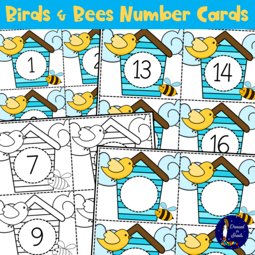 Birds and Bees Number Cards - Made By Teachers