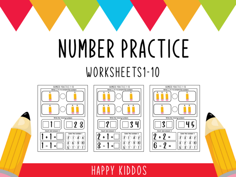 Number Practice: Worksheets 1-10 - Made By Teachers