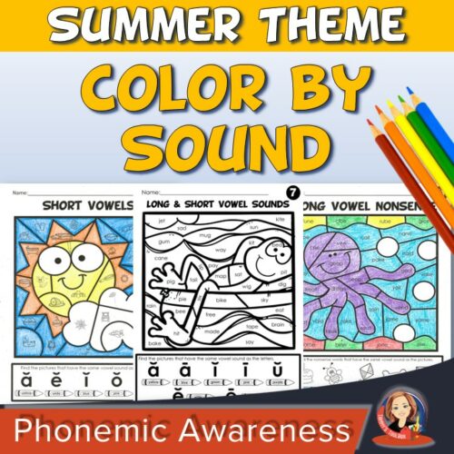 Summer Phonics Sound Coloring Pages for Phonemic Awareness - Made By ...