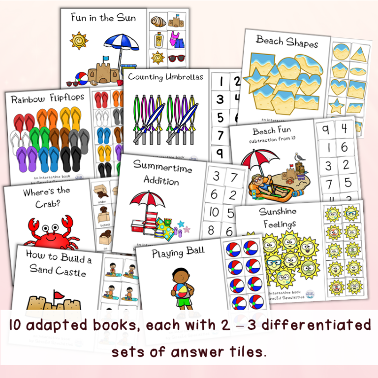 Summer Beach Adapted Books for July - Made By Teachers