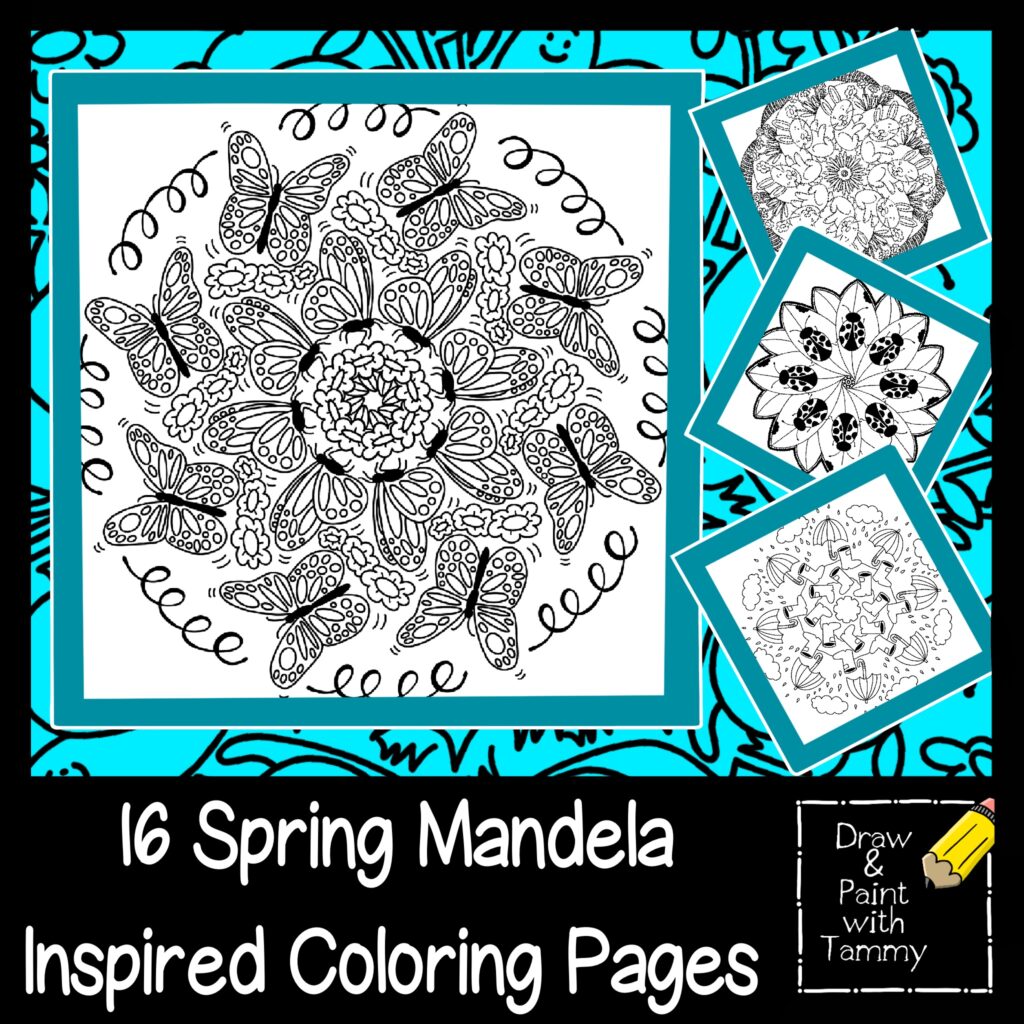16 Spring Mandela Inspired Coloring Printable Pages - Made By Teachers