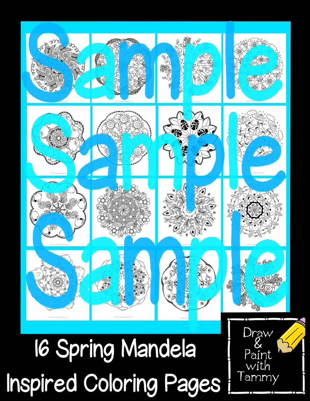 16 Spring Mandela Inspired Coloring Printable Pages | Made By Teachers