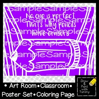 No one is perfect that’s why pencils have erasers classroom poster, art ...