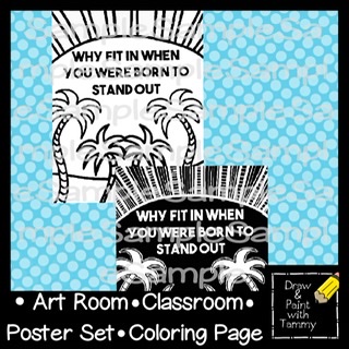 Why fit in when you were born to stand out classroom poster and ...