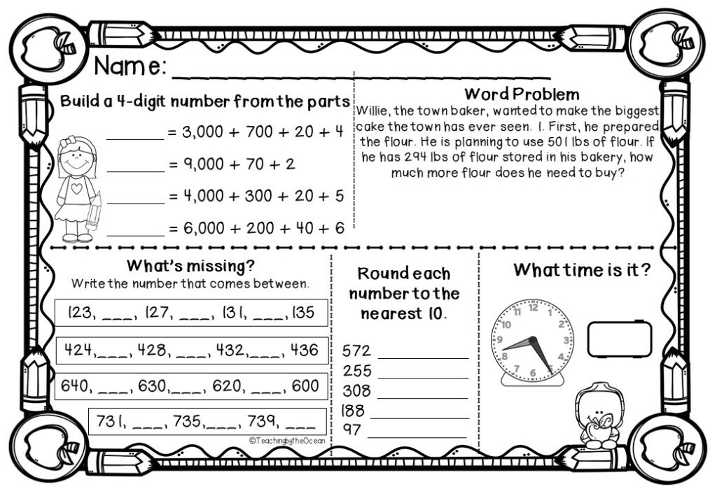 3rd Grade Math Morning Work - Back to School | Made By Teachers