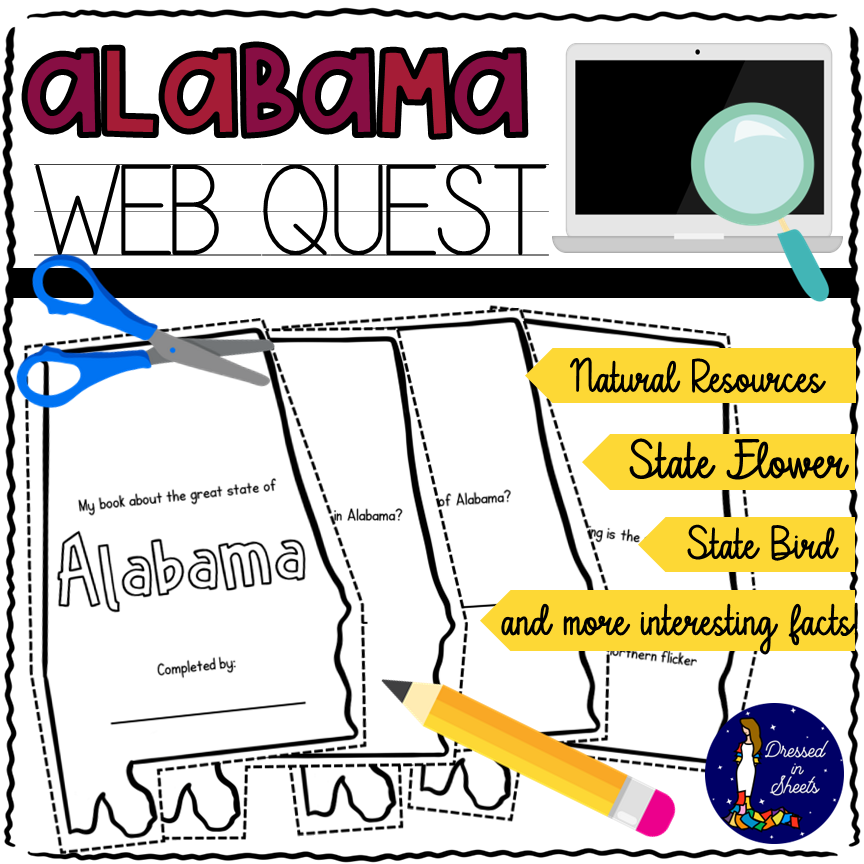 Alabama WebQuest Printable Book | Made By Teachers