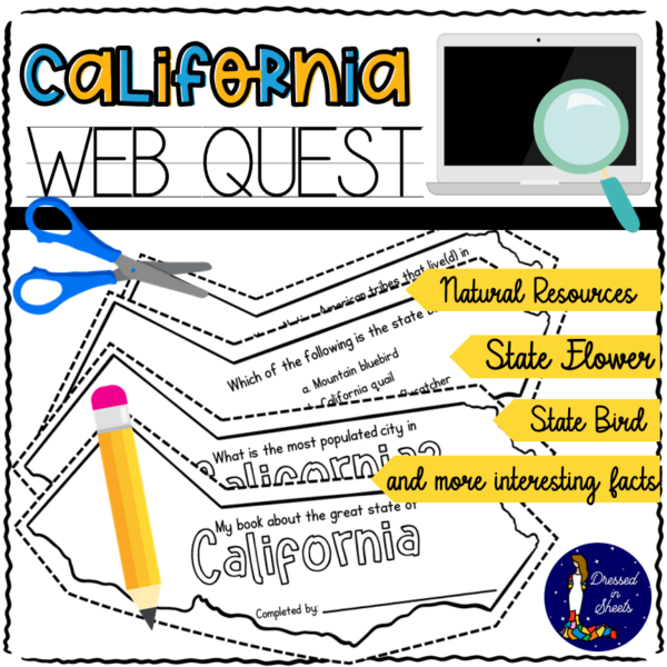 California WebQuest Printable Book | Made By Teachers