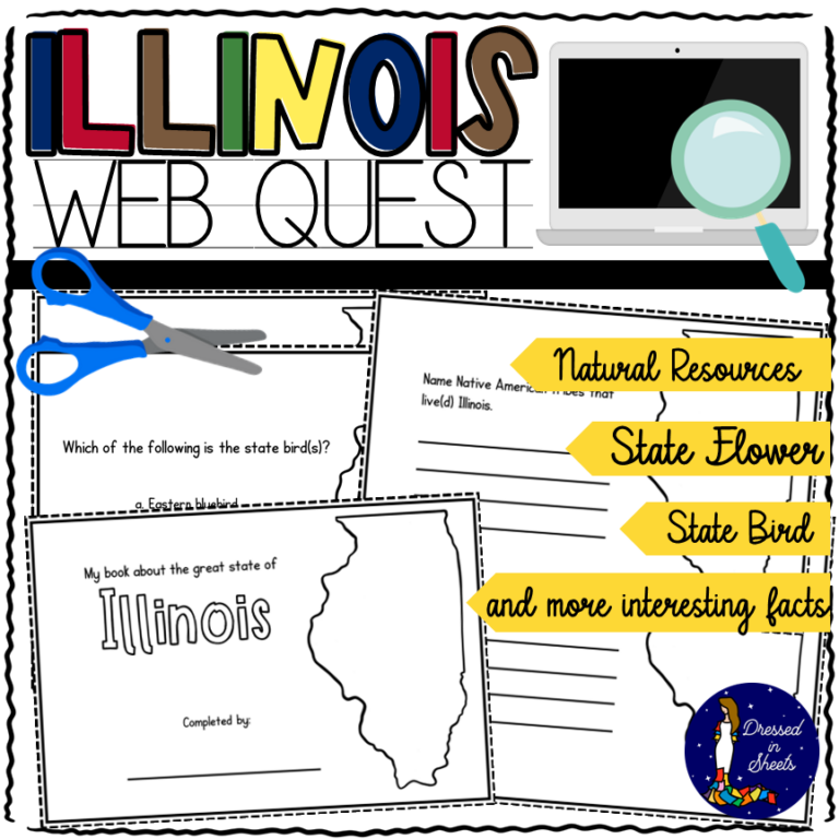 Illinois WebQuest Printable Book | Made By Teachers
