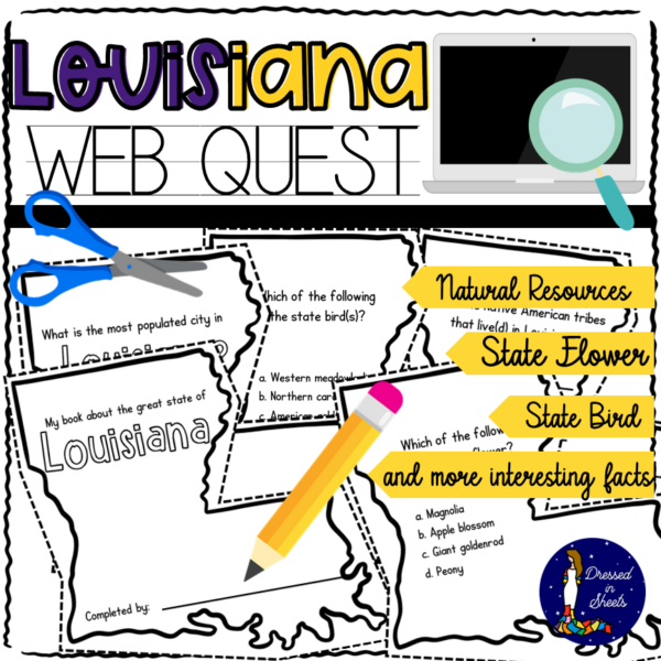 Louisiana WebQuest Printable Book | Made By Teachers